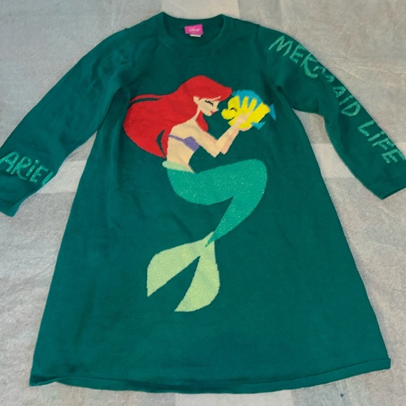 Disney | Dresses | Disney Little Mermaid Sweater Dress Size S 67 | Poshmark